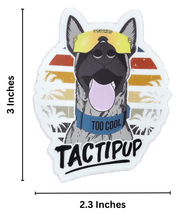 Too Cool K-9 Sticker (2.3" x 3") - Tactipup